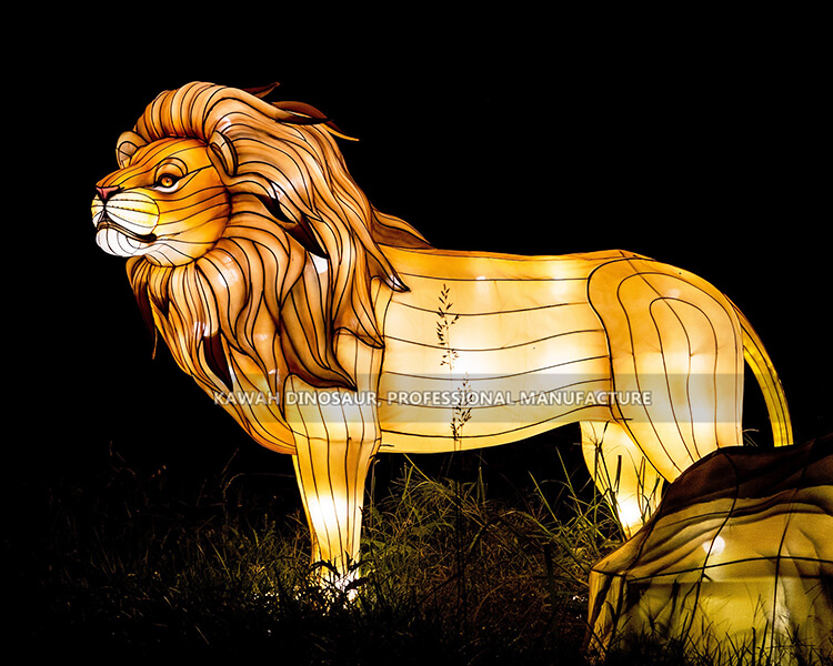 Animals Lantern Festival King Of The Jungle Realistic Lion Lantern ...