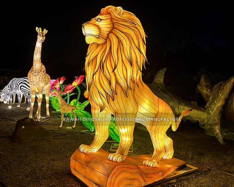 Animals Lantern Festival King Of The Jungle Realistic Lion Lantern ...