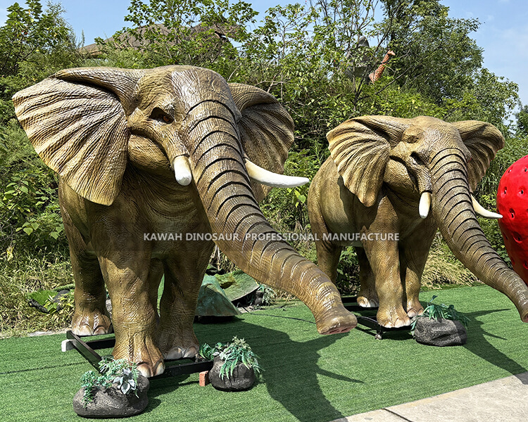 Animatronische Tiere, realistische 4 Meter hohe Elefantenstatue ...
