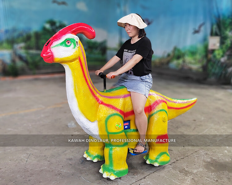 Children Electric Dinosaur Ride Car Parasaurolophus for Amusement Park ...