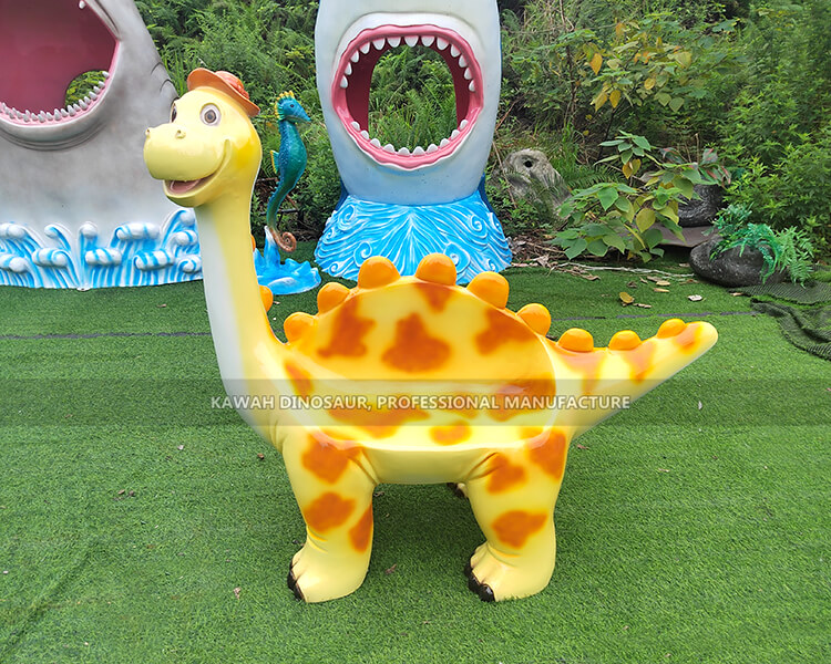 Colourful Cartoon Dinosaur Bench Fiberglass Dino Chair for Park ...