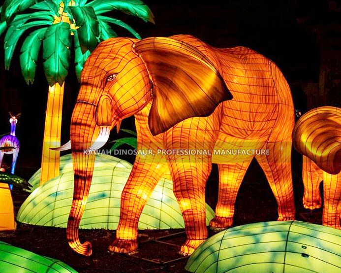 Customized Life Size Elephant Lanterns Realistic Animals Lantern China ...