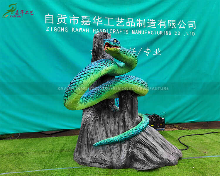 Customized Realistic Aniamtronic Snake Statue Animatronic Animals AA-1229