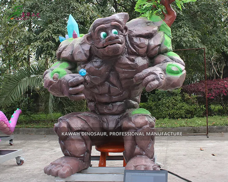Customized Cartoon Rock Man with Movements for Theme Park Attract ...
