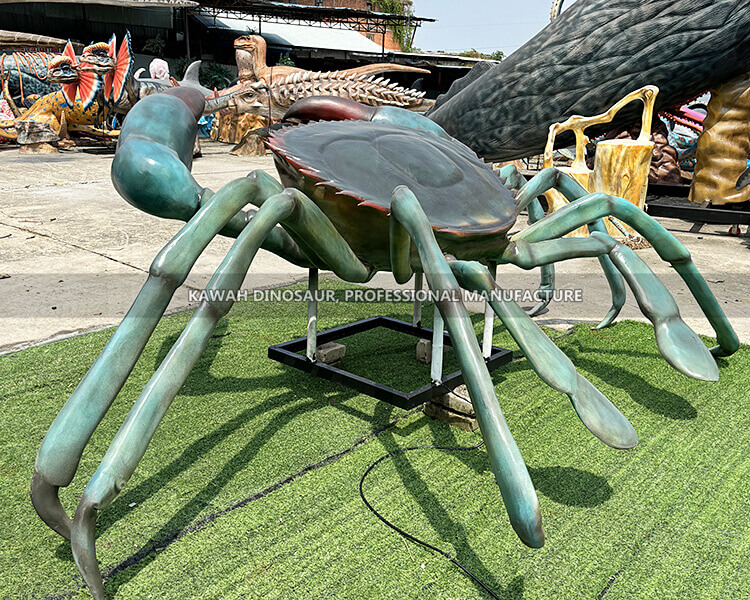 Factory Customized Giant Animatronic Crab Statue Animals Crab Model AM-1614