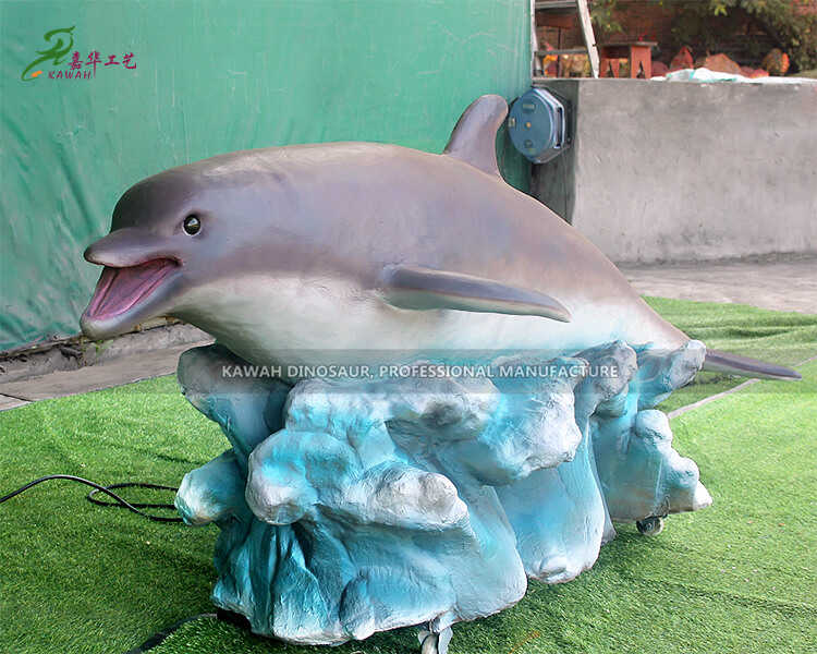 Handmade Wave Base 3M Animatronic Dolphin Top Quality for Park AM-1643