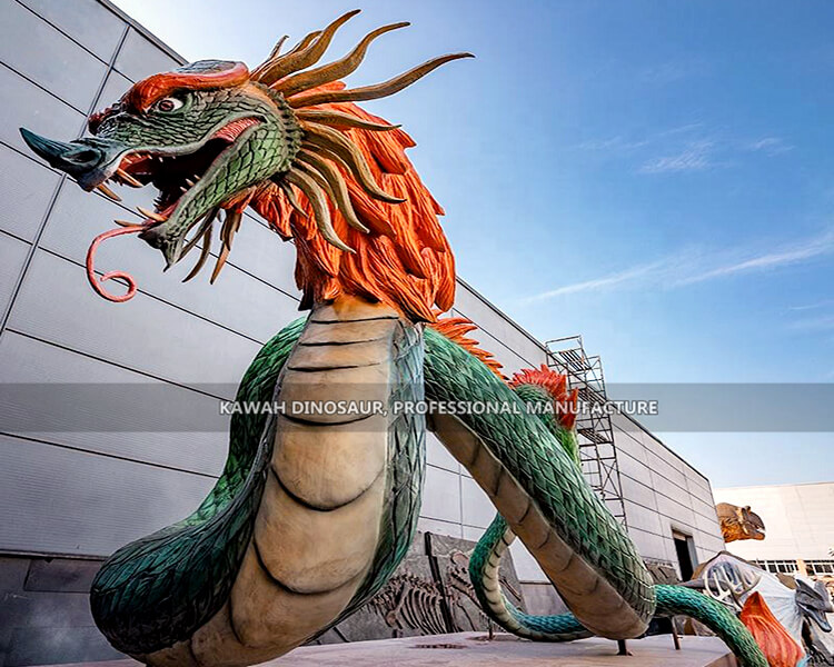 Lifelike Customized Animatronic Dragon with Movements Dragon Statue ...