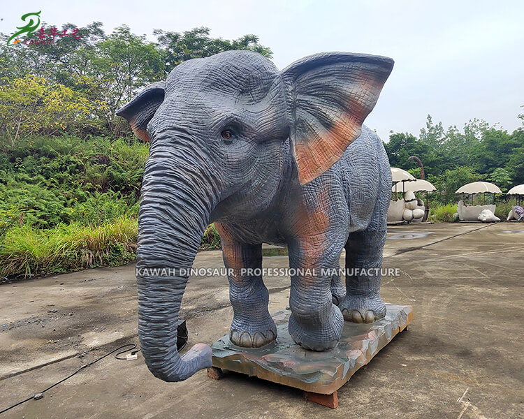 Lifelike Length 3M Animatronic Elephants Statue Realistic Animatronic ...