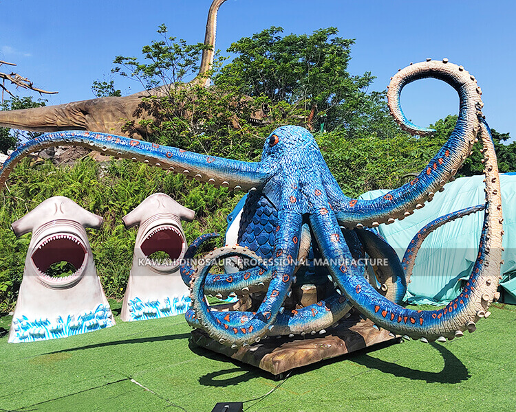 Lifelike Octopus Statue Animatronic Animals Water Park Decorations AM-1628