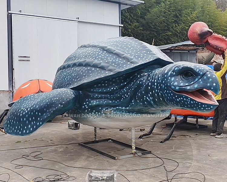 Lifelike Sea Turtle Statue Ocean Animal Animatronic For Water Park ...