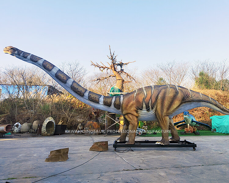 Long Neck Dinosaur 15m Mamenchisaurus Animatronic Dinosaurs Realistic Dinosaur With Movements AD-053