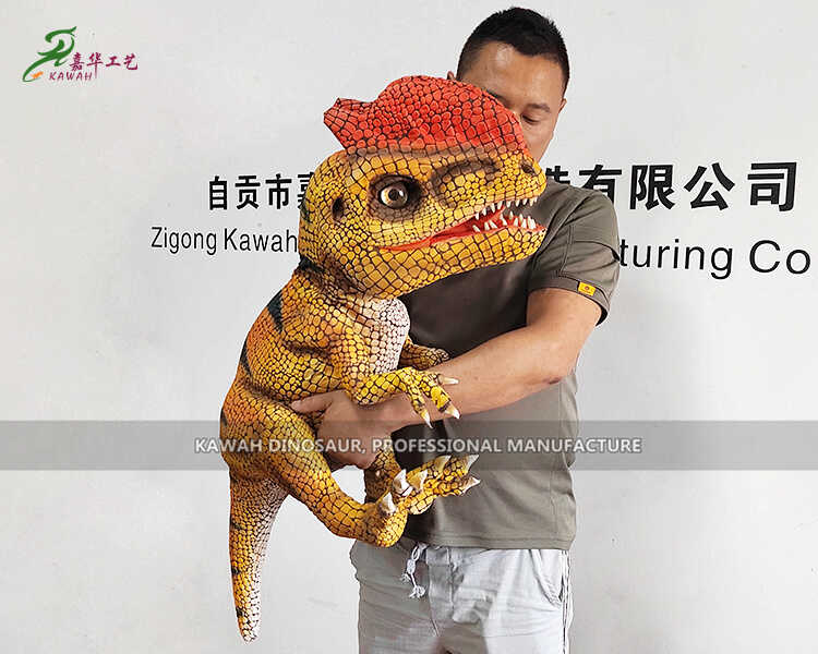 New Arrival Realistic Dinosaur Puppet Dilophosaurus Hand Puppet for ...