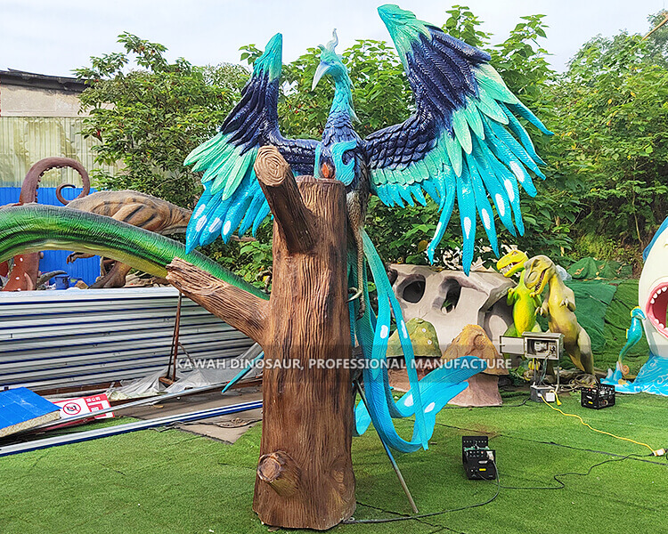 Phoenix on the Fiberglass Tree Animatronic Phoenix Model with Movements ...