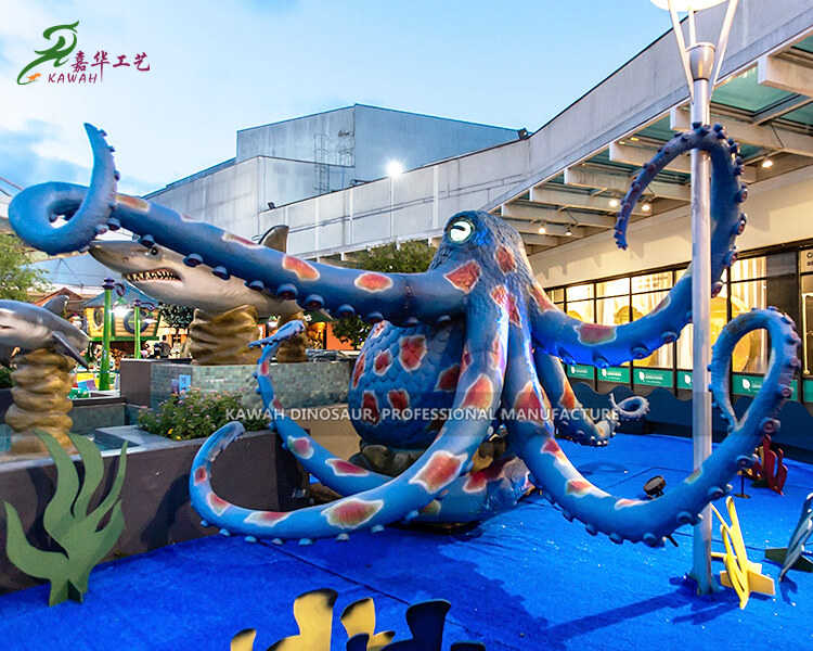 Public Show Giant Animatronic Octopus Statue Customized Made AM-1603