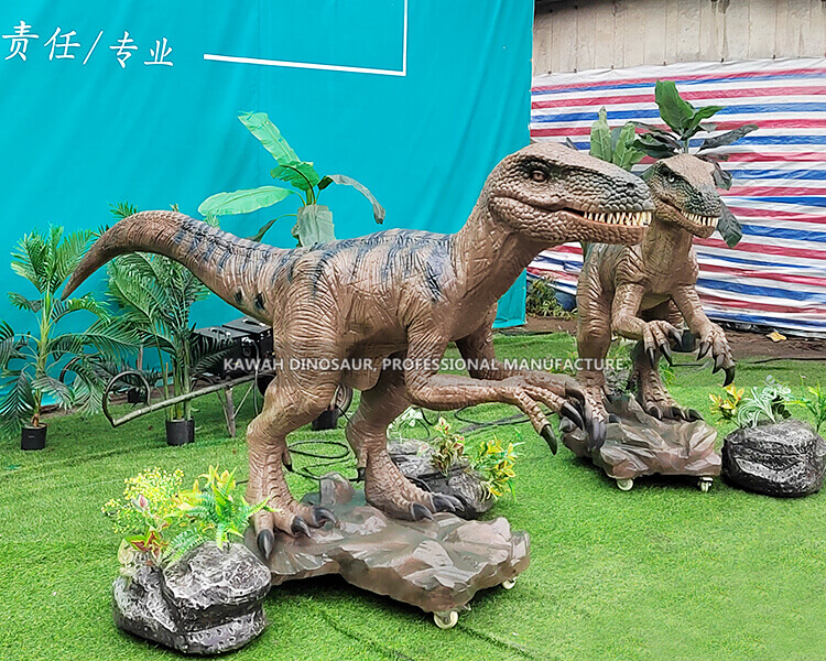 Real Look Raptor Dinosaur Statue 3m Velociraptor Realistic Dinosaur ...
