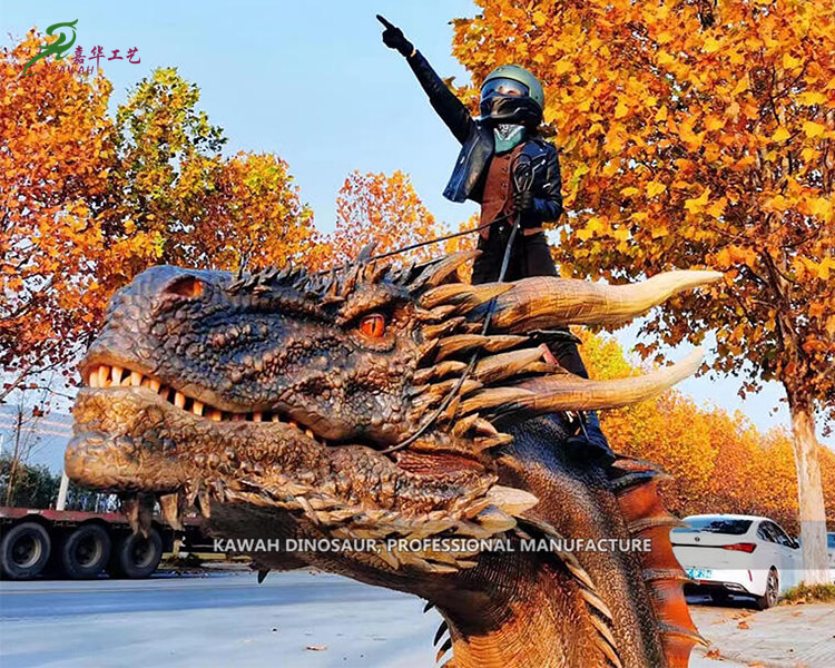 Realistic Animatronic Dragon Giant Dragon Head Statue Factory Custom ...