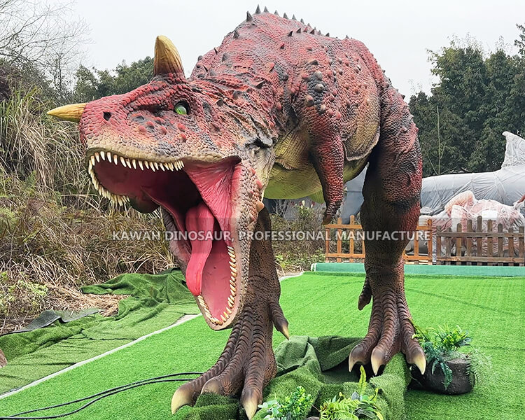 Realistic Dinosaur Animatronic Dinosaurs Carnotaurus Statue Zigong Kawah Factory AD-186