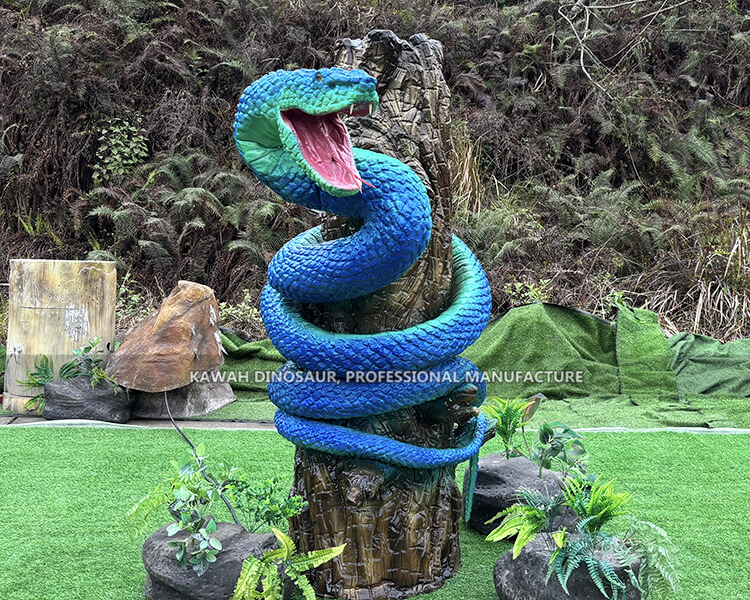 Realistic Snake Wrapped Around A Simulated Tree Statue Customized ...