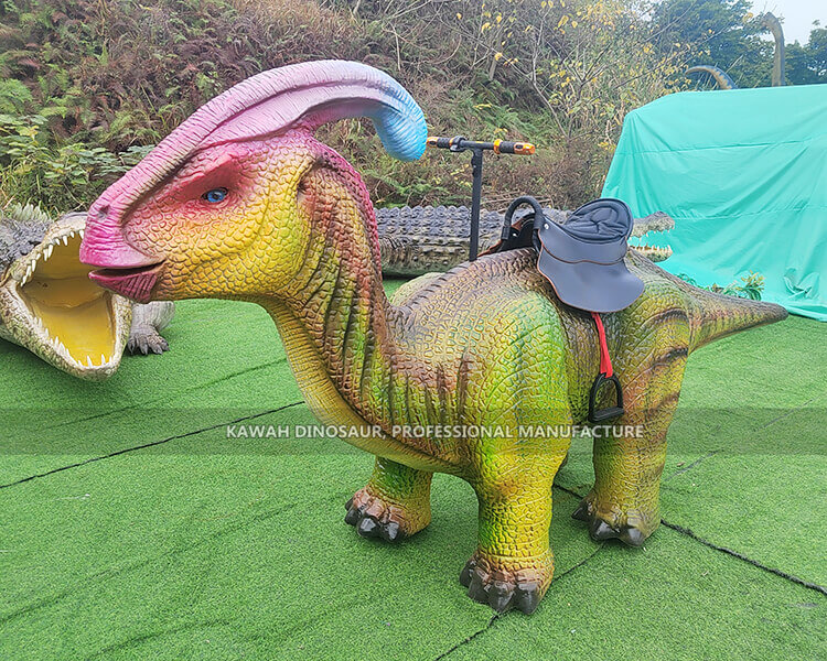 Realistic Walking Dinosaur Ride Parasaurolophus Animatronic Customized ...