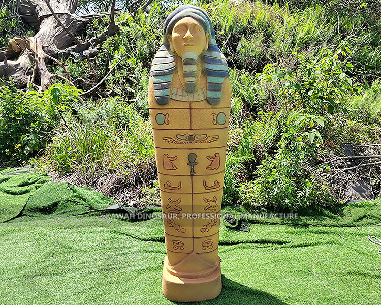Simulated Pharaoh’s Coffin Customized Fiberglass Statue Sand Blasting ...
