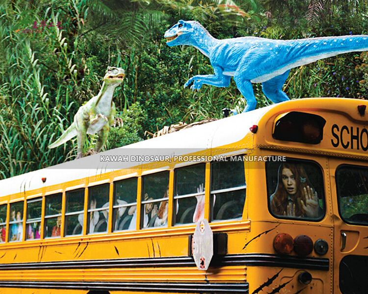 Theme Dinosaur Park Decoration Real Look Raptor Statue Velociraptor ...