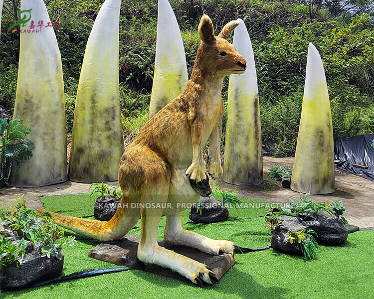 2 Meters High Simulated Kangaroo with Movements Life Size Animal ...