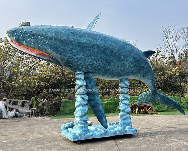 8 Meters Long Animatronic Blue Whale Statue with Movements Ocean ...